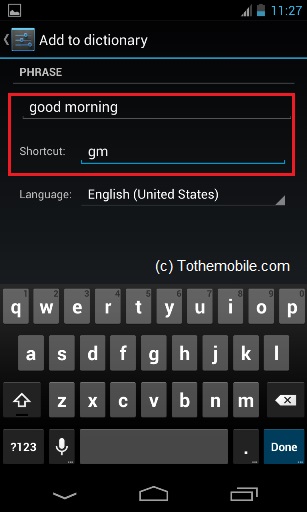 Add Custom Keyboard Shortcuts On Android Device